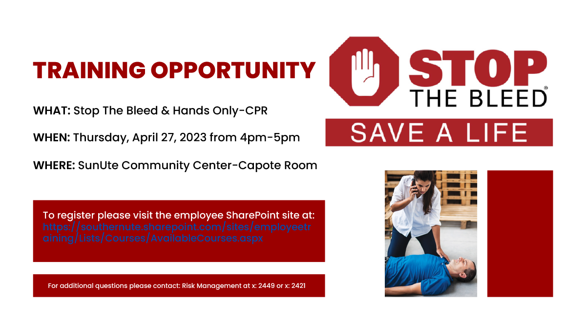 STB and CPR Training Flyer1200 – SunUte Community Center